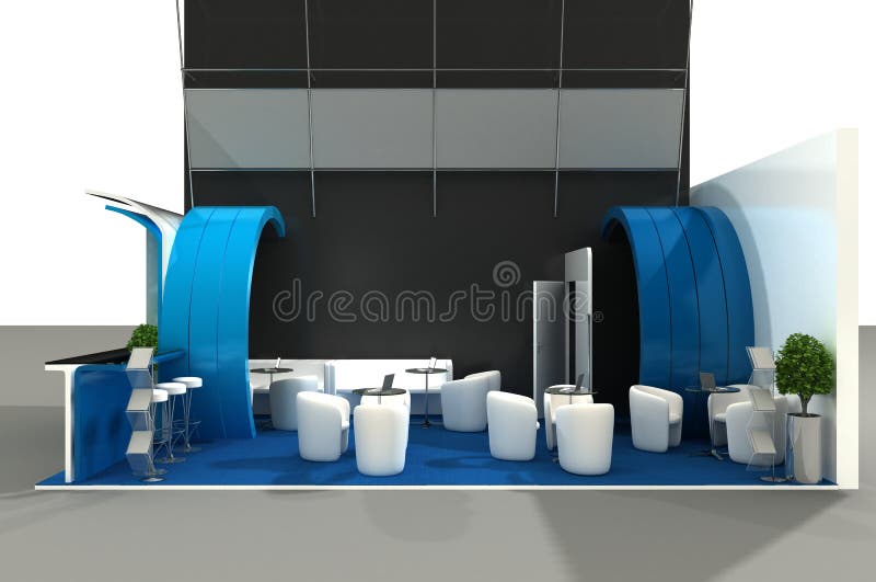 3d Illustration of an Exhibition Stand Stock Illustration ...