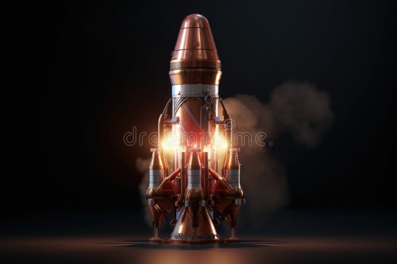 3d Render of an Experimental Rocket Engine Design Stock Illustration ...
