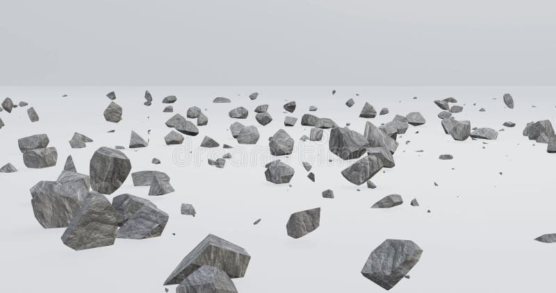 3d Render of Exploded Rock or Concrete Pieces Stock Footage - Video of ...