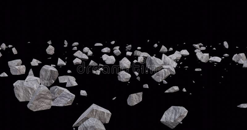 3d Render of Exploded Rock or Concrete Pieces Stock Footage - Video of ...