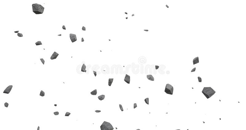 3d Render of Exploded Rock or Concrete Pieces Stock Footage - Video of ...