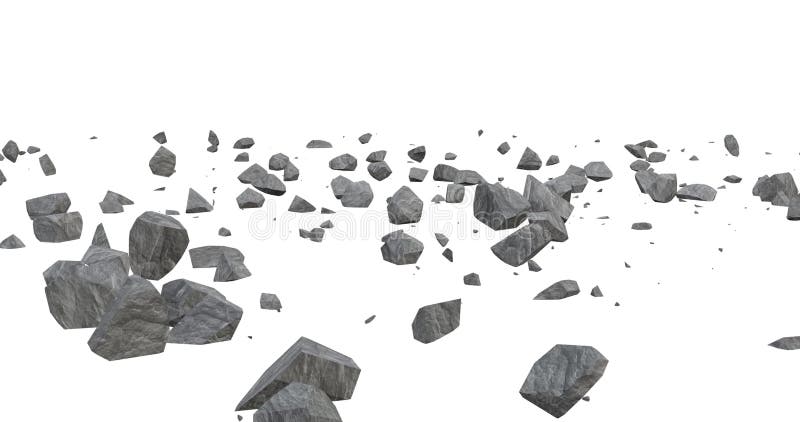 3d Render of Exploded Rock or Concrete Pieces Stock Footage - Video of ...