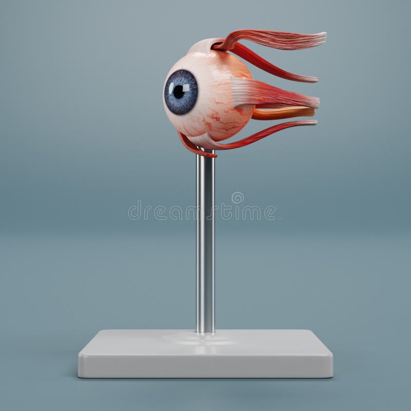 3D Render of Eye Anatomy Model Stock Illustration - Illustration of ...