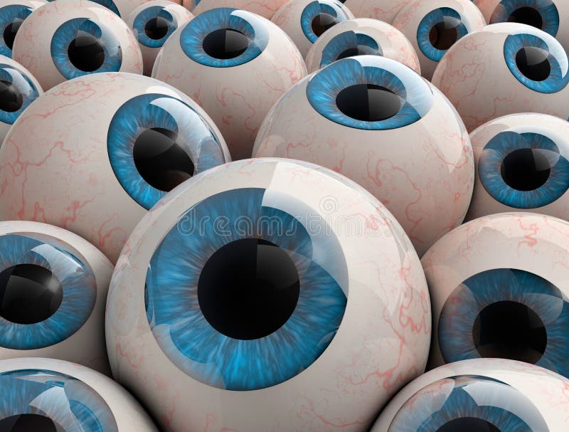 3d render eyeballs stock illustration. Illustration of plenty - 47284455
