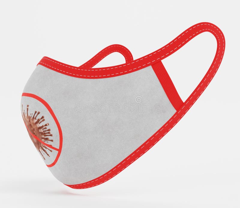 3D Render of Face Mask stock illustration. Illustration of face - 204369718