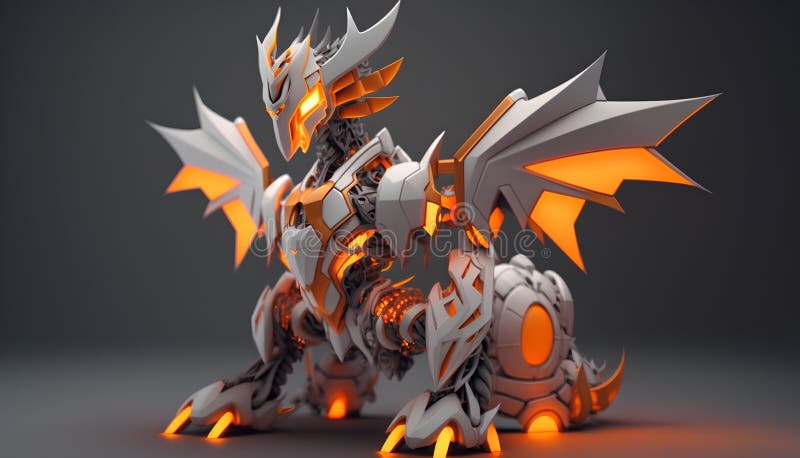 3d Render of Fantasy Dragon. 3d Illustration of Fantasy Dragon Stock ...
