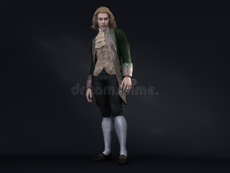 3D Render : Fantasy Male Vampire Character, Horror Creature Character ...