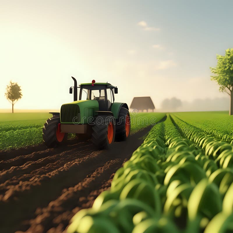 3d Render Farming Profession - Generated by Ai Stock Illustration ...