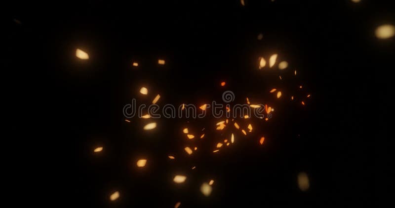 3d Render Fire Burning Embers Ash Particles Stock Video - Video of ...