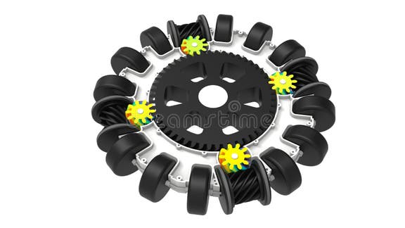 3D Render - FEA Analysis of the Gears of an Omni Wheel Stock ...