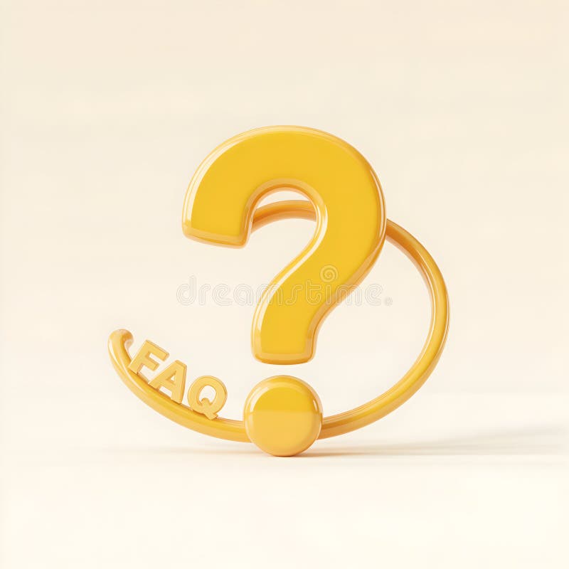 Yellow Question Mark and F a Q Letters Symbol Inquiry Stock ...