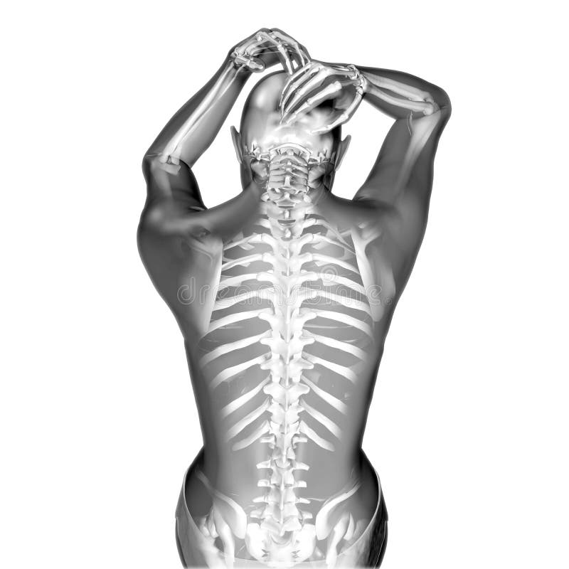 3D Render of a Female Figure Holding Head Stock Illustration ...