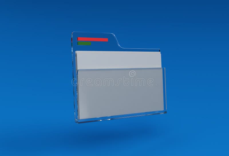 3D Render File Folder 3D Art Design Illustration Stock Illustration ...