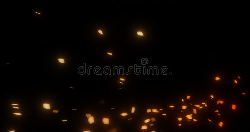 3d Render Fire Burning Embers Ash Particles Stock Footage - Video of ...