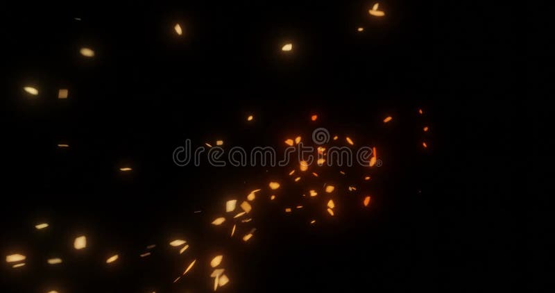 3d Render Fire Burning Embers Ash Particles Stock Video - Video of ...