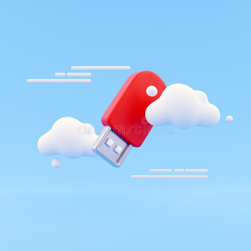 3d Render Flash Drive Icon. 3d Rendering Flash Drive Icon. Illustration ...