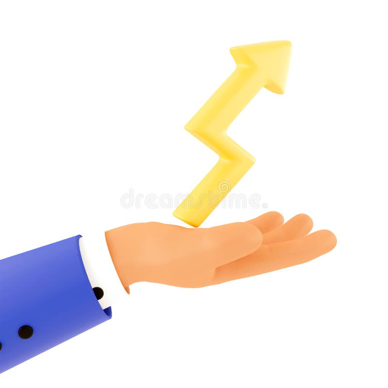 3d Render Flash Icon. 3D Render Flash with Hand Icon Stock Illustration ...