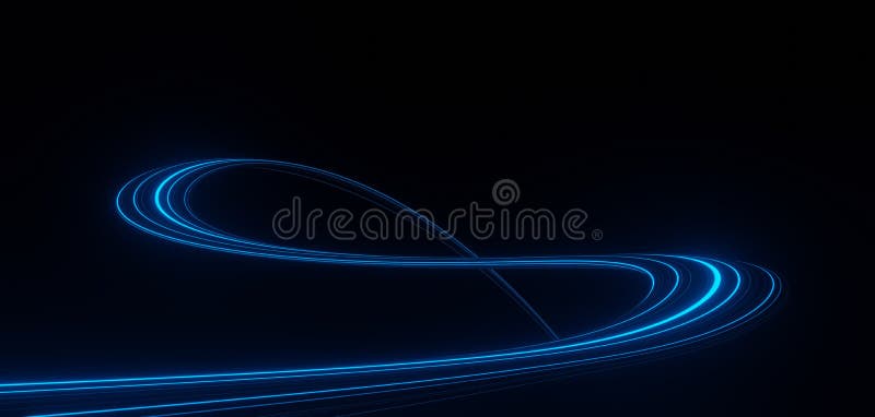 3d Render of Flash Neon and Light Glowing on Dark Scene. Speed Light ...
