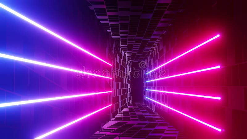 3d Render of Flash Neon and Light Glowing on Dark Scene. Speed Light ...