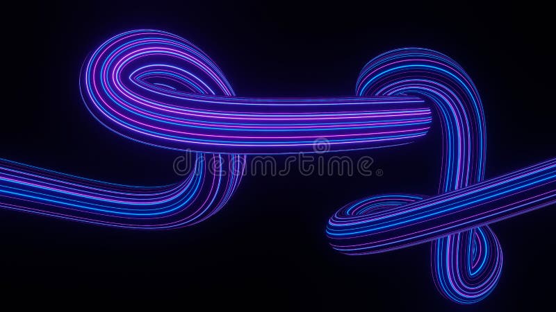 3d Render of Flash Neon and Light Glowing on Dark Scene. Speed Light ...