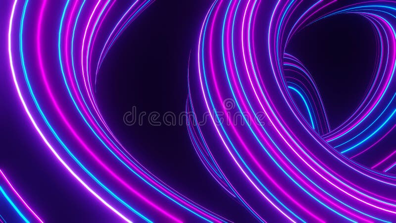 3d Render of Flash Neon and Light Glowing on Dark Scene. Speed Light ...