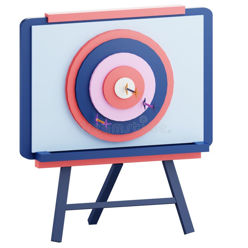 3d Render Focus on Target Presentation Stock Illustration ...