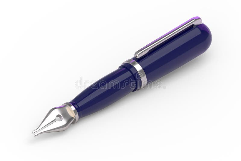 Pen Isometric for Writing on Documents 3d Render Stock Illustration ...