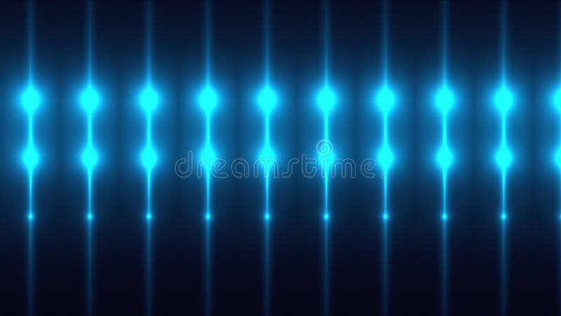 3d Render of Fractal Rays with Glowing Impulse Lights. Computer ...