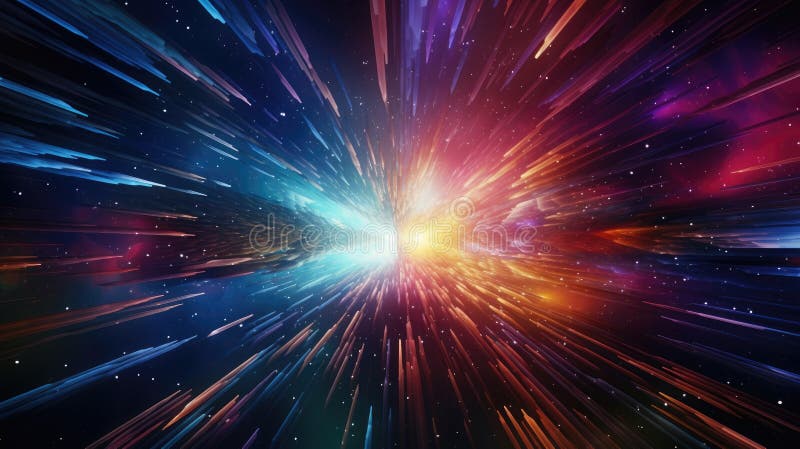 Abstract Background with Space and Stars. 3d Rendering - Illustration ...