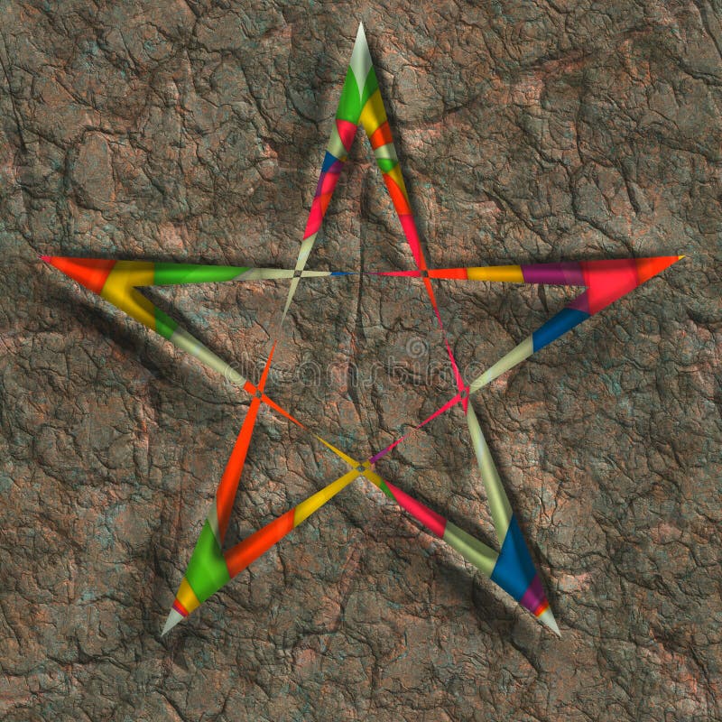 3D Render of Framed Fractal Stock Illustration - Illustration of empty ...