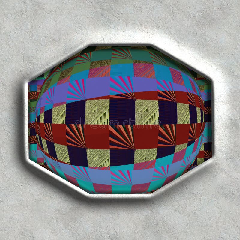 3D Render of Framed Fractal Stock Illustration - Illustration of ...