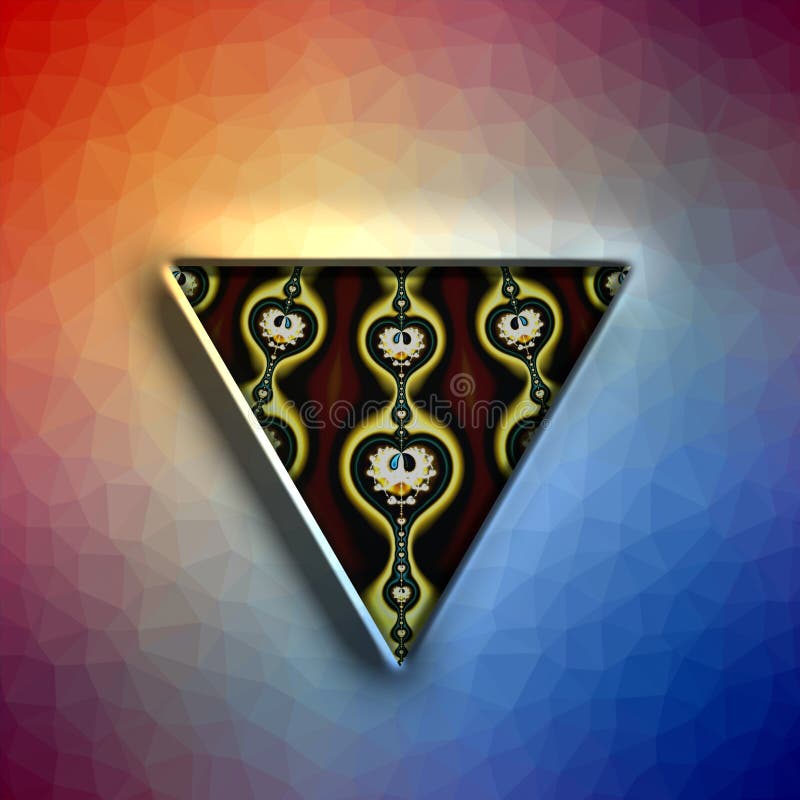 3D Render of Framed Fractal Stock Illustration - Illustration of combo ...