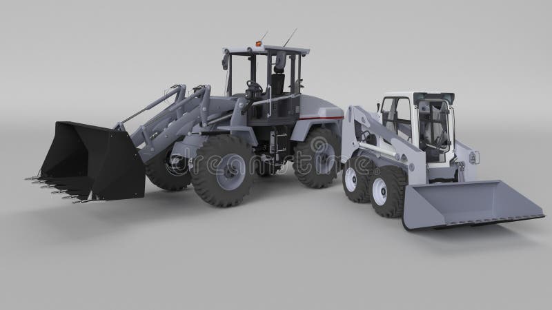 Front Loader Digger Isolated Stock Illustration - Illustration of site ...