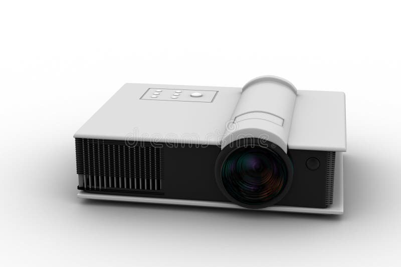 3d Render of Full HD Projector Stock Photo - Image of conference ...