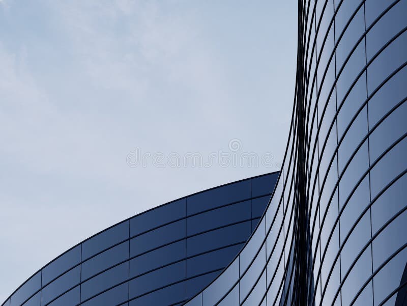 3D Render of Futuristic Architecture, Skyscraper Building with Curve ...