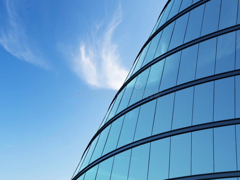 3D Render of Futuristic Architecture, Skyscraper Building with Curve ...