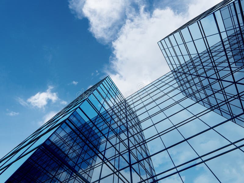 3D Render of Futuristic Architecture, Skyscraper Building with Glass ...