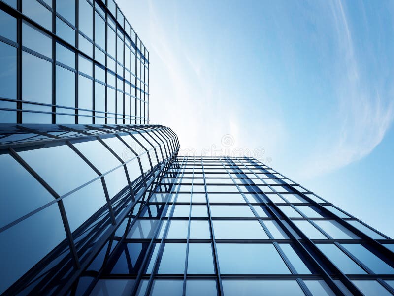 3D Render of Futuristic Architecture, Skyscraper Building with Curve ...