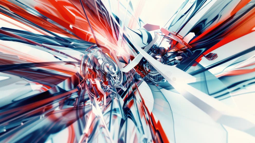 3d Render of a Futuristic City AIG51A Stock Illustration - Illustration ...