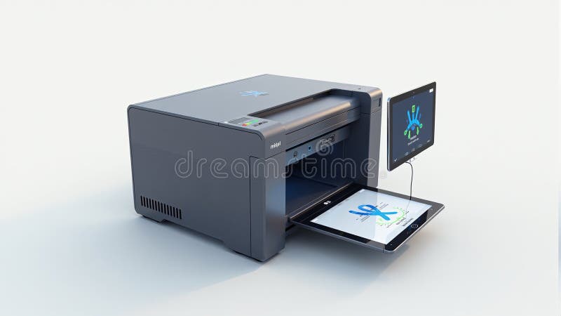 Advanced Medical Scanner with Tablets Stock Illustration - Illustration ...