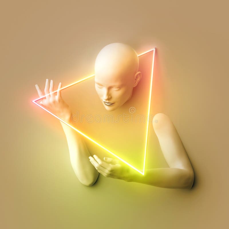 3D Render of a Bald Head of Cartoon Character Stock Illustration ...