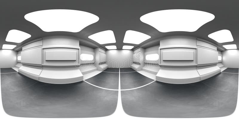 Futuristic panoramic HDRI stock illustration. Illustration of empty ...