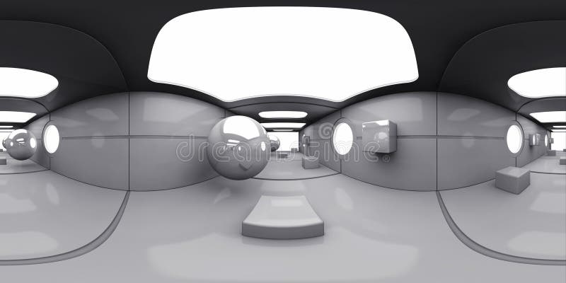 3d render. Futuristic HDRI stock illustration. Illustration of building ...