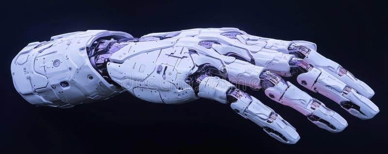3D Render of a Futuristic Robot Hand with Extended Palm Showcasing ...