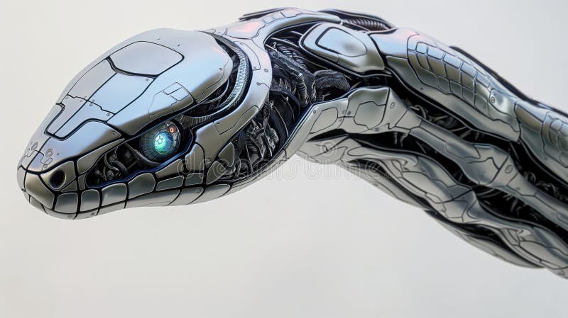 Futuristic Snake Robot Design Stock Illustration - Illustration of ...