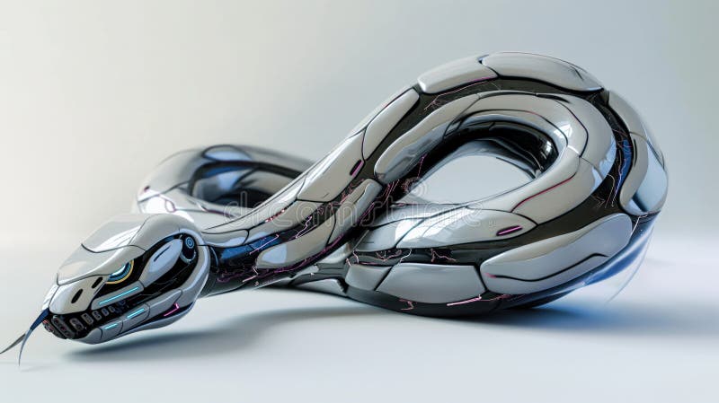 Futuristic Snake Robot Design Stock Illustration - Illustration of ...