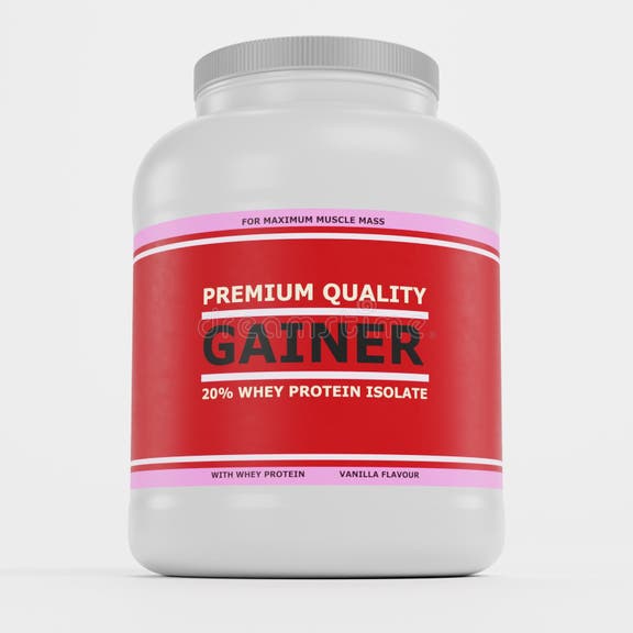 3D Render of Gainer stock illustration. Illustration of diet - 299560584