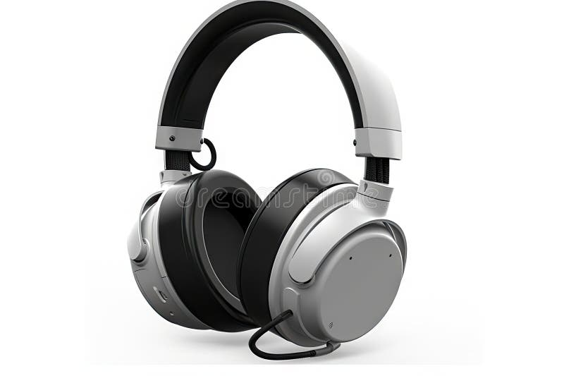 3D Render Gaming Headphones Cloud Gaming Streaming White Stock Image ...