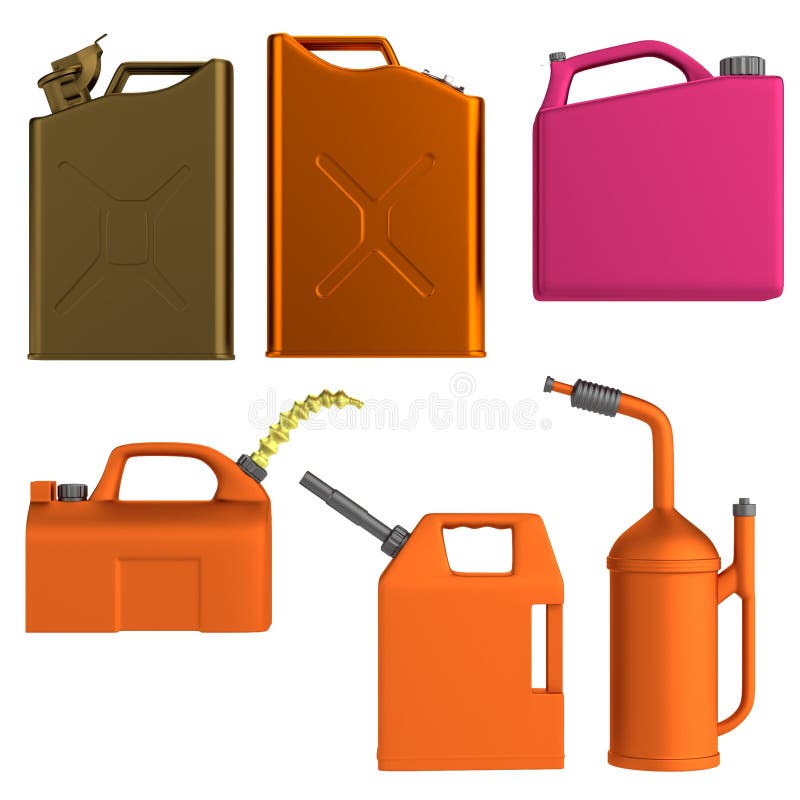 3d render of gas cans stock illustration. Illustration of fuel - 37008100