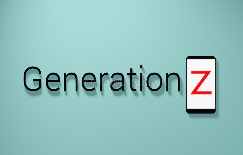 Generation Z 3D Render Illustration Stock Illustration - Illustration ...